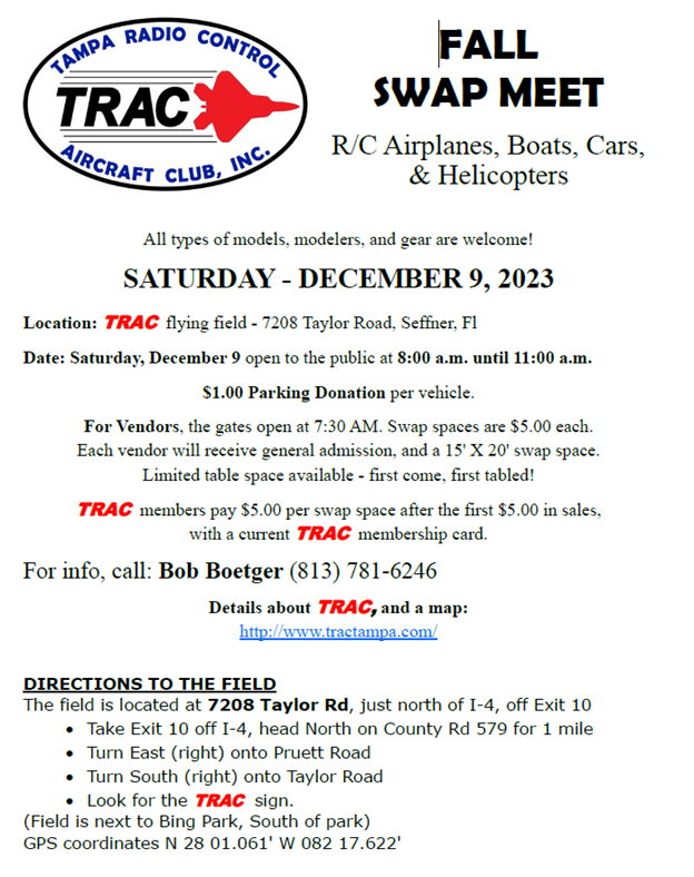 www.TRACTampa.com TRAC Events